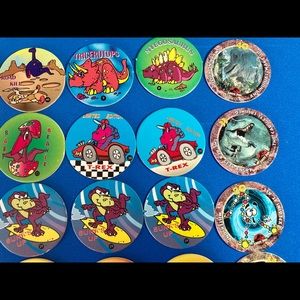 Toys | Vintage 9s Retro Dinosaur Pogs Set Jurassic Park | Poshmark